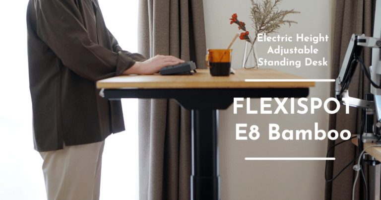 【竹集成材の天板】リビングに電動昇降スタンディングデスク・FLEXISPOT E8 Bambooを導入【PR】 | monoree モノリー